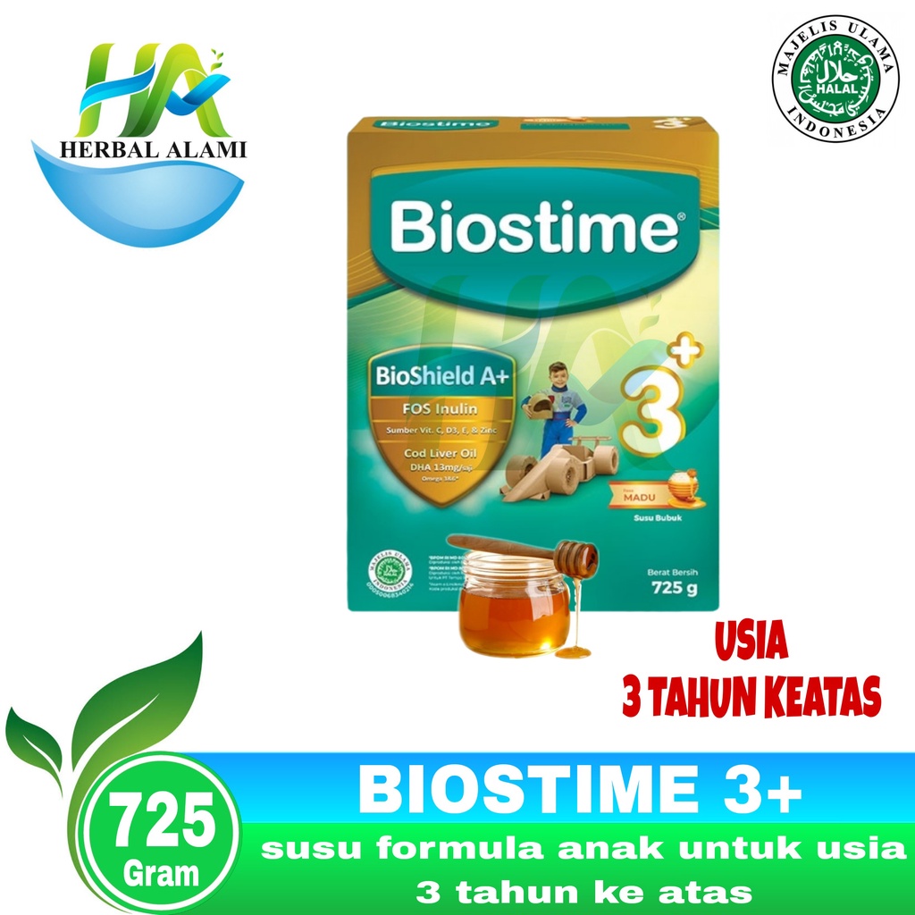 Jual Biostime 3+ Madu 725gr - Susu Pertumbuhan Anak 3 - 5 tahun ...