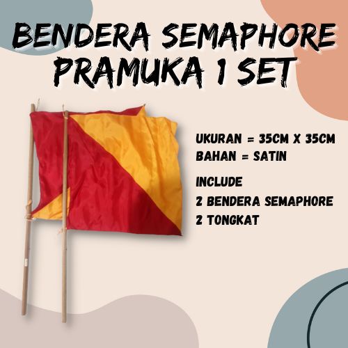 Jual Bendera Semaphore Pramuka Set Lengkap (Sepasang) / Bendera ...