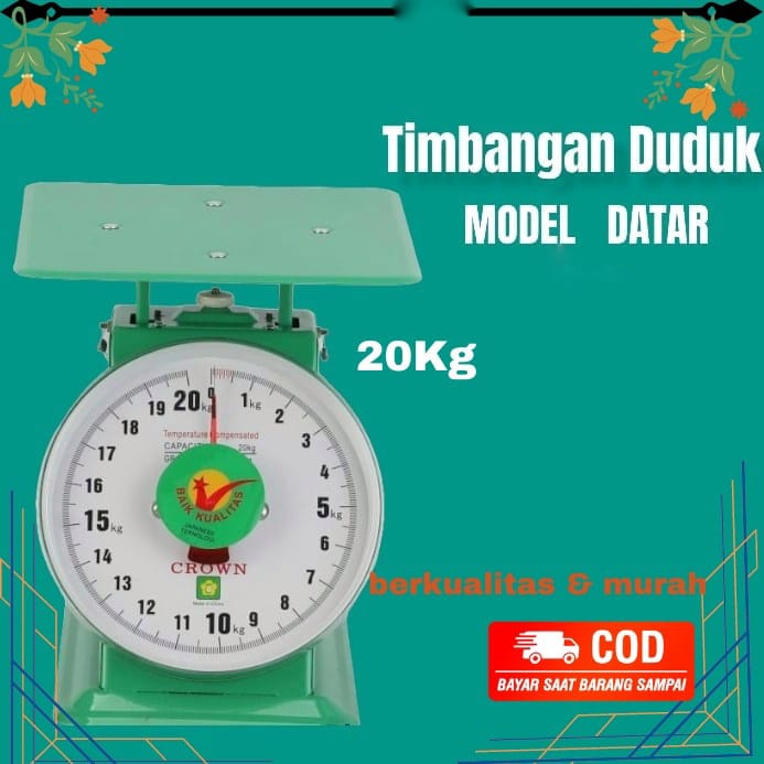 Jual Timbangan Duduk Jarum CROWN Manual 20kg 20 Kg datar Buah Laundry Analog quality vietnam ...