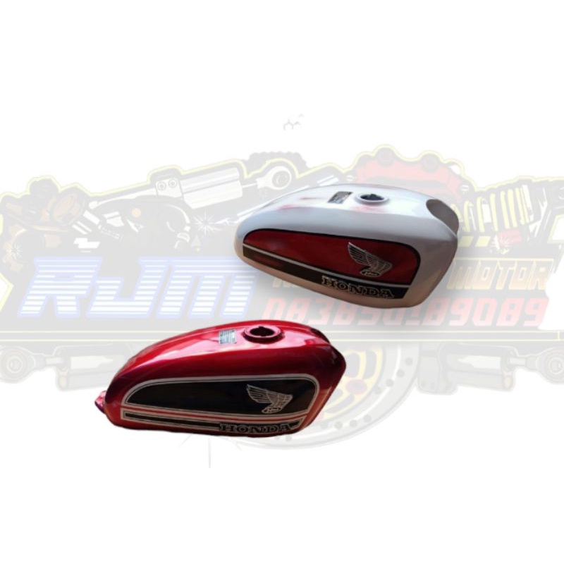 Jual TANGKI CB PRESS TANGKI CB125 PUTIH MERAH GALVANIS TEBAL TANGKI CB ...