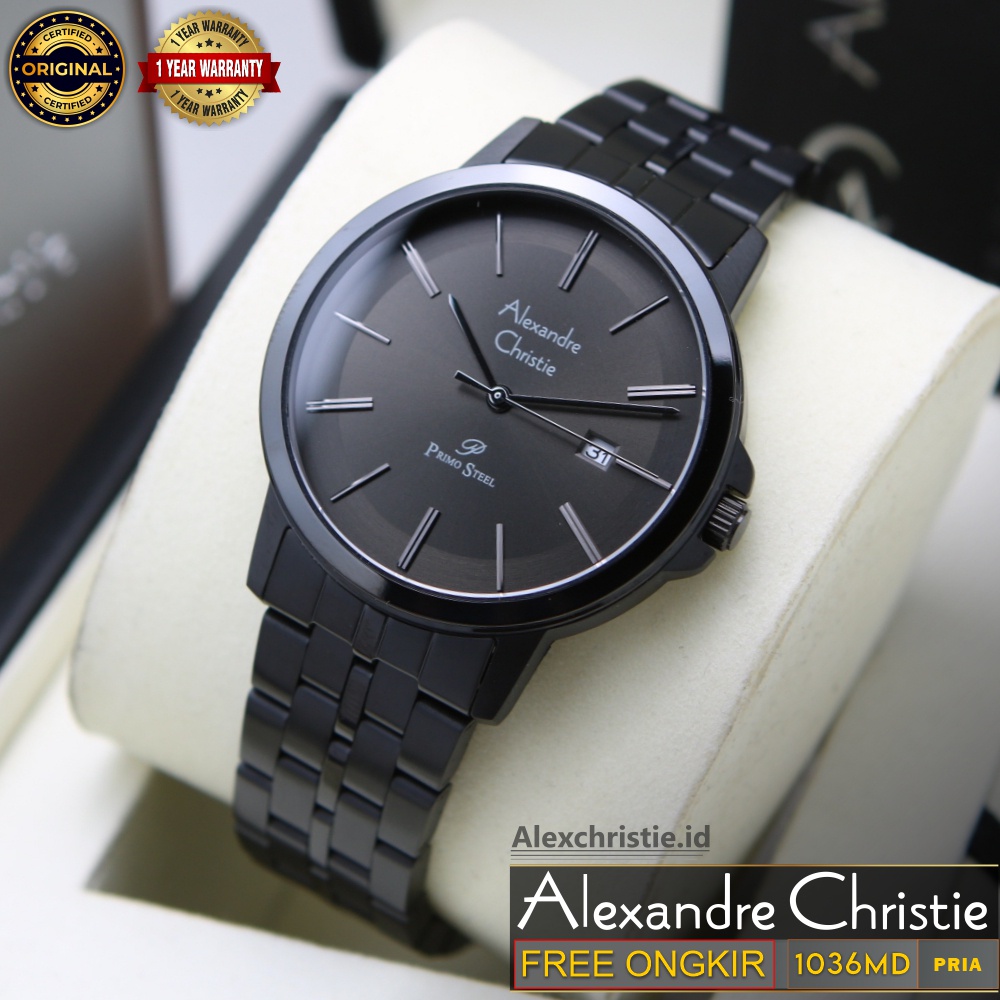 Jual Jam Tangan Alexander Christie Pria AC 1036MD Full Black Original ...