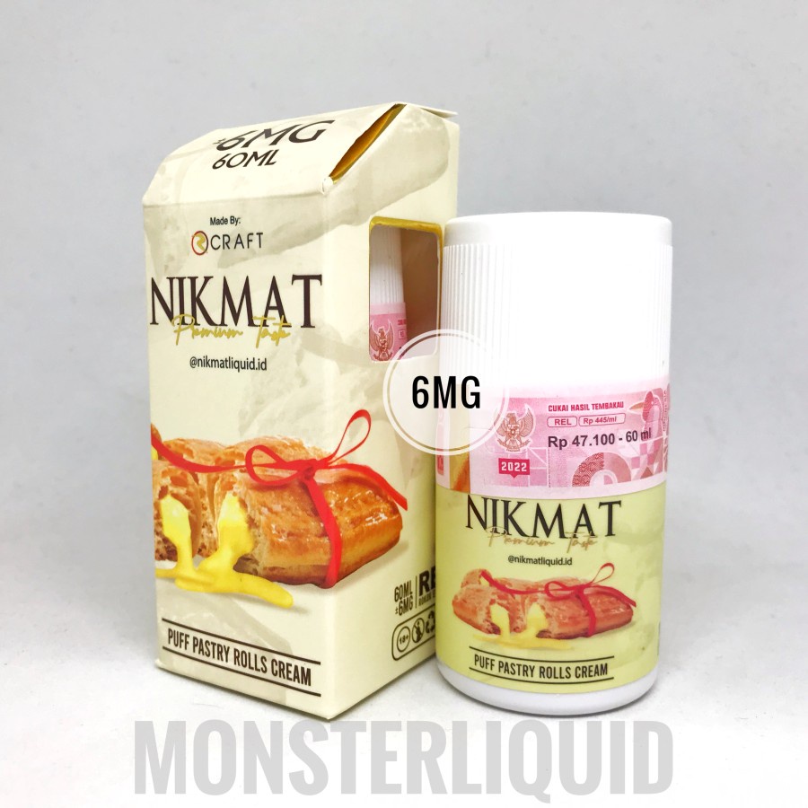 Jual NIKMAT PUFF PASTRY ROLLS CREAM BY RCRAFT 6MG 60ML | Shopee Indonesia