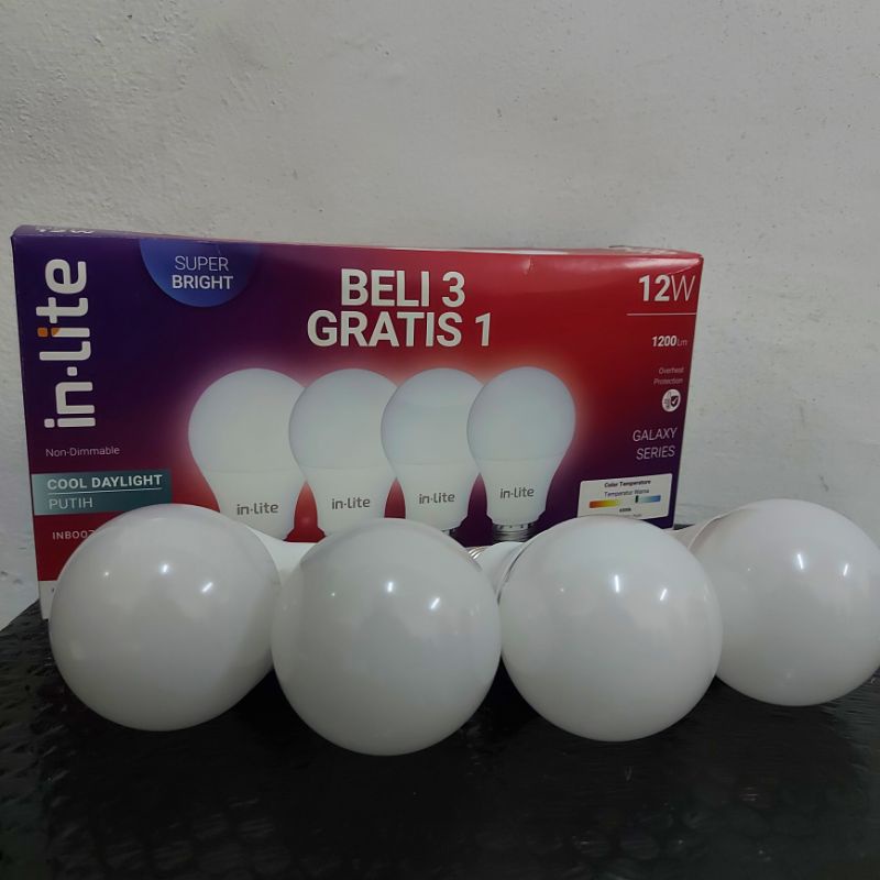 Jual Lampu LED Bohlam Paket In-Lite 12 Watt/Lampu Paket LED In-Lite 12 ...