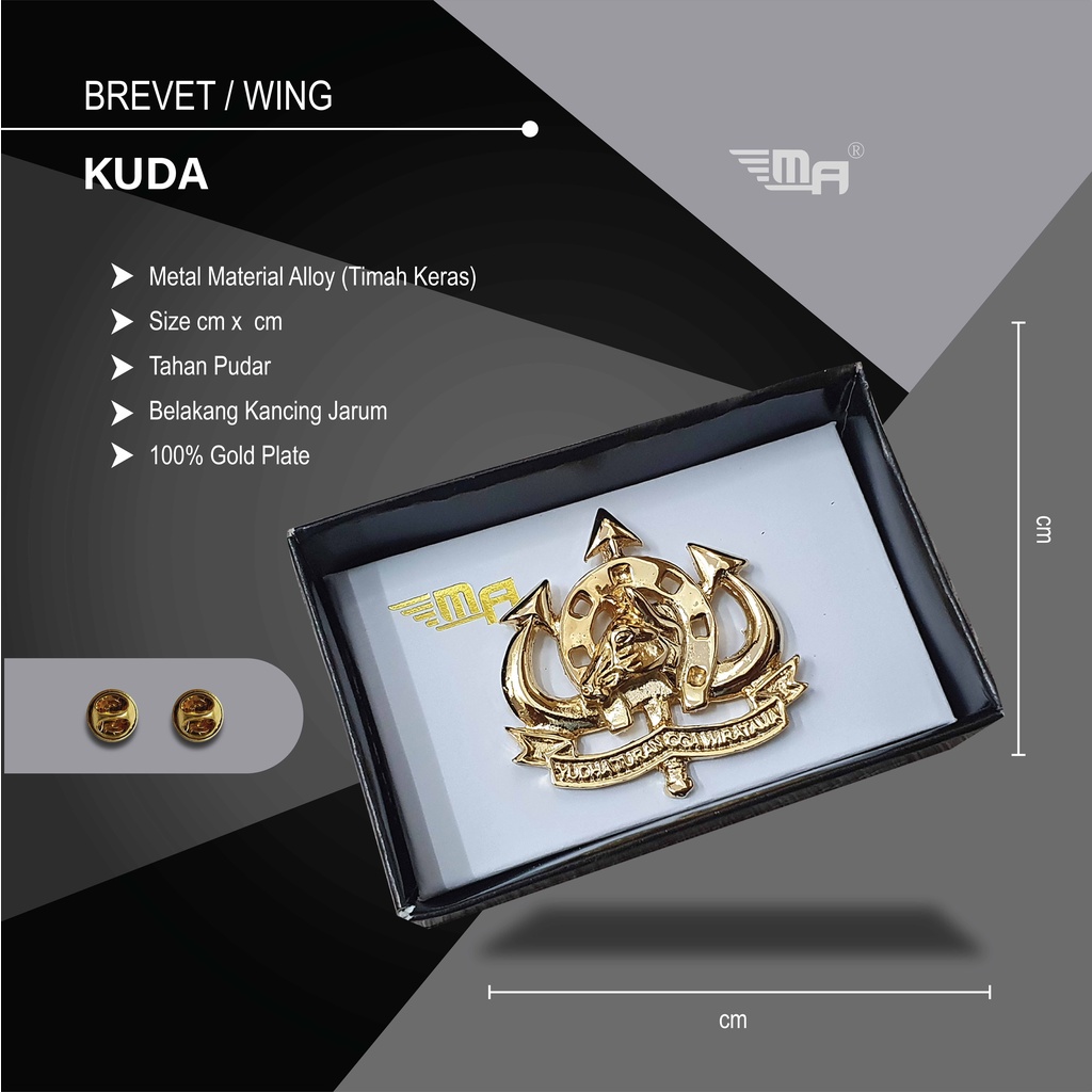 Jual WING KUDA PDH BRIVET BREVET PIN KUDA | Shopee Indonesia