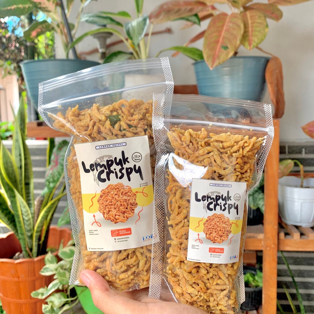 Jual (100 GRAM) LEMPUK CRISPY IKAN KHAS DANAU RANU GRATI | Shopee Indonesia