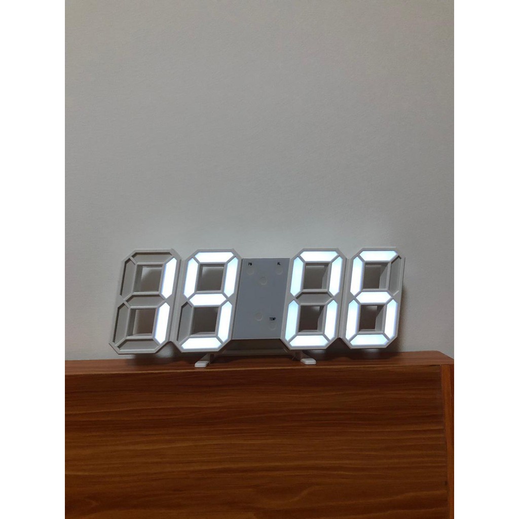 Jual R3WS Jam Meja Digital Modern Style Jam 3D DIGITAL CLOCK LED / Jam ...