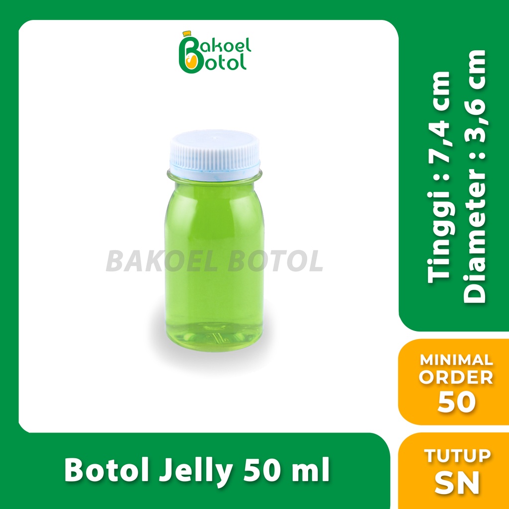 Jual Botol Jelly 50 ml / Botol Zam zam 50 ml / Botol Plastik Murah Mini ...