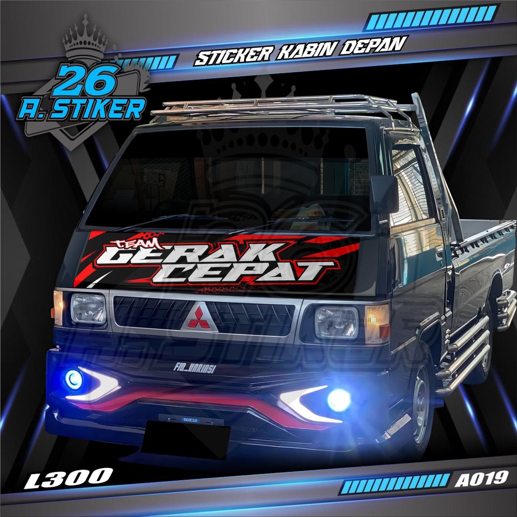 Jual Stiker Decal Kabin Depan TEAM GERAK CEPAT L300, FUTURA, NEW CARRY ...