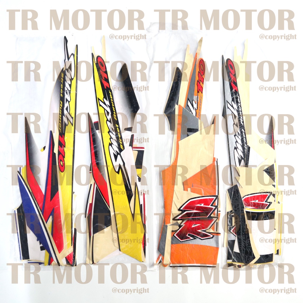 Jual Stiker Motor Smash 110 SR 2005 Sticker Striping Lis Full Set Motor ...