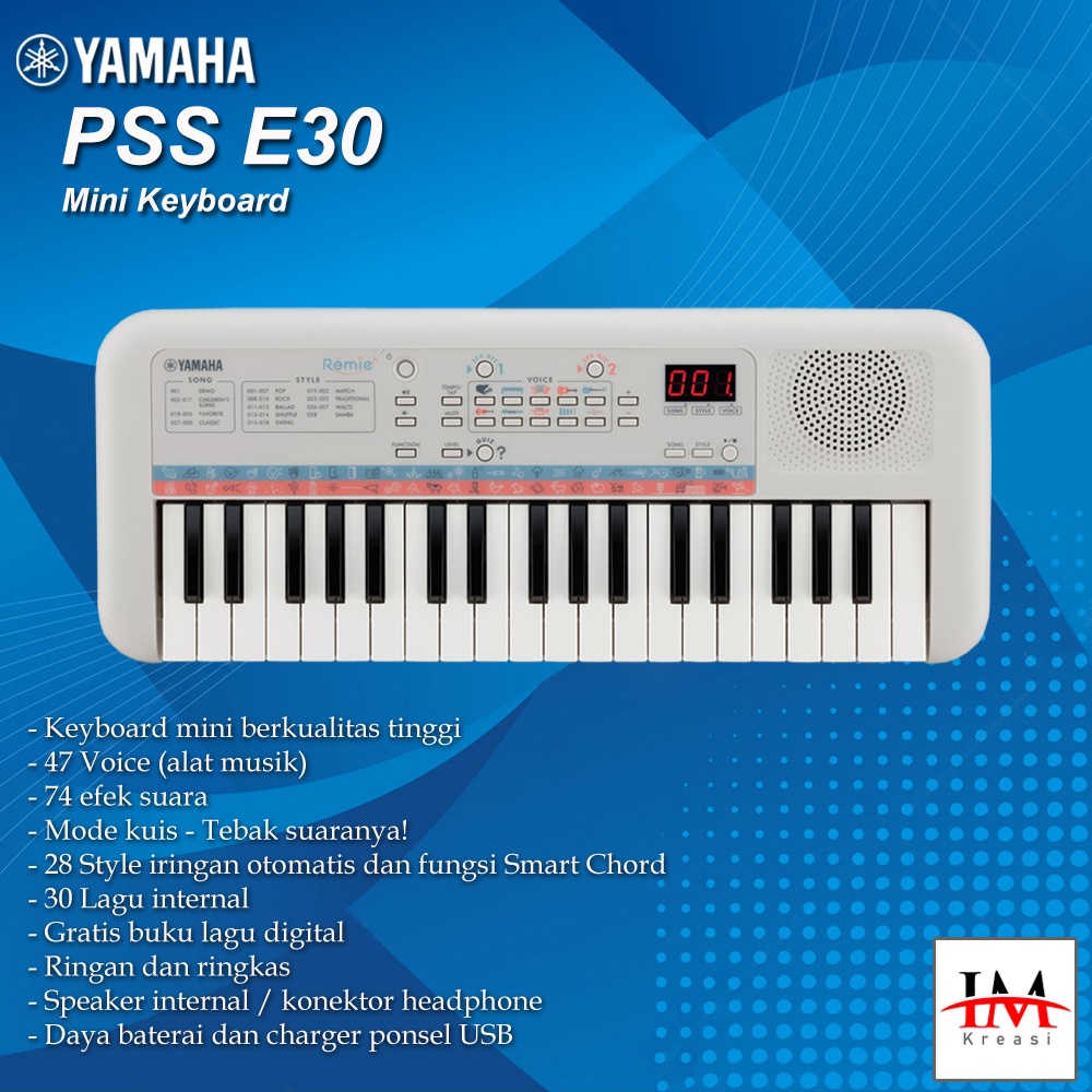 Jual Keyboard Mini Yamaha Remie PSS E30 / PSSE30 / PSS E 30 | Shopee Indonesia