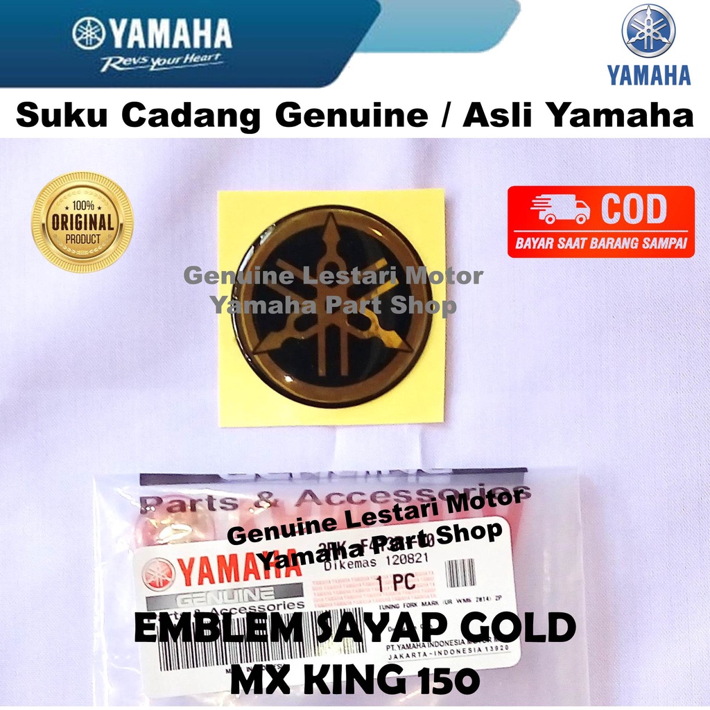 Jual Logo Emblem Bulat Gold Sayap MxKing Mx King Asli Yamaha Surabaya ...
