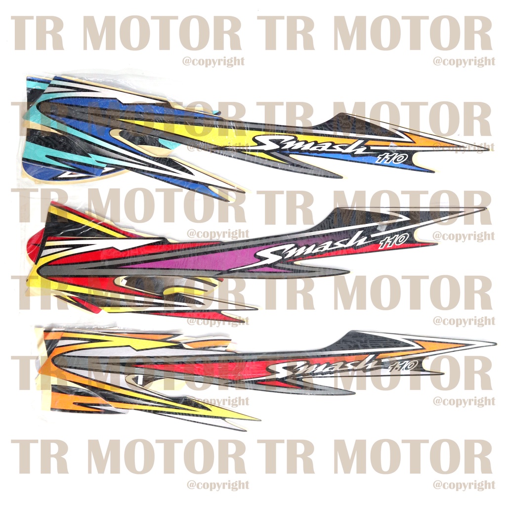 Jual Stiker Motor Smash 110 2004 Sticker Striping Lis Full Set Motor ...