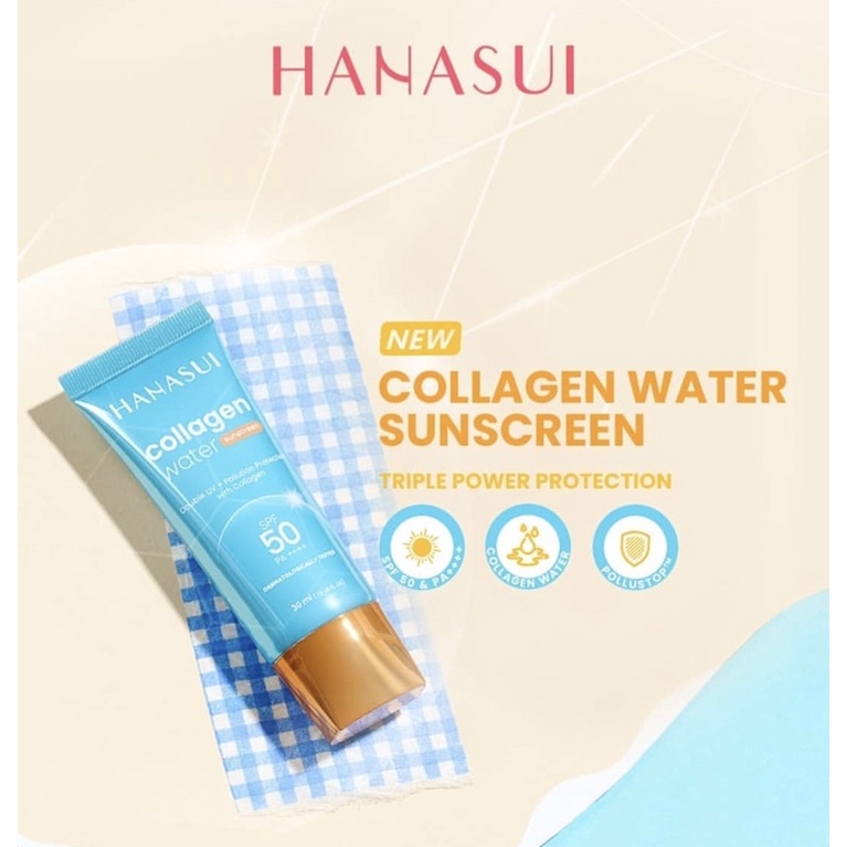 Jual HANASUI Collagen Water Suncreen SPF50 | Shopee Indonesia