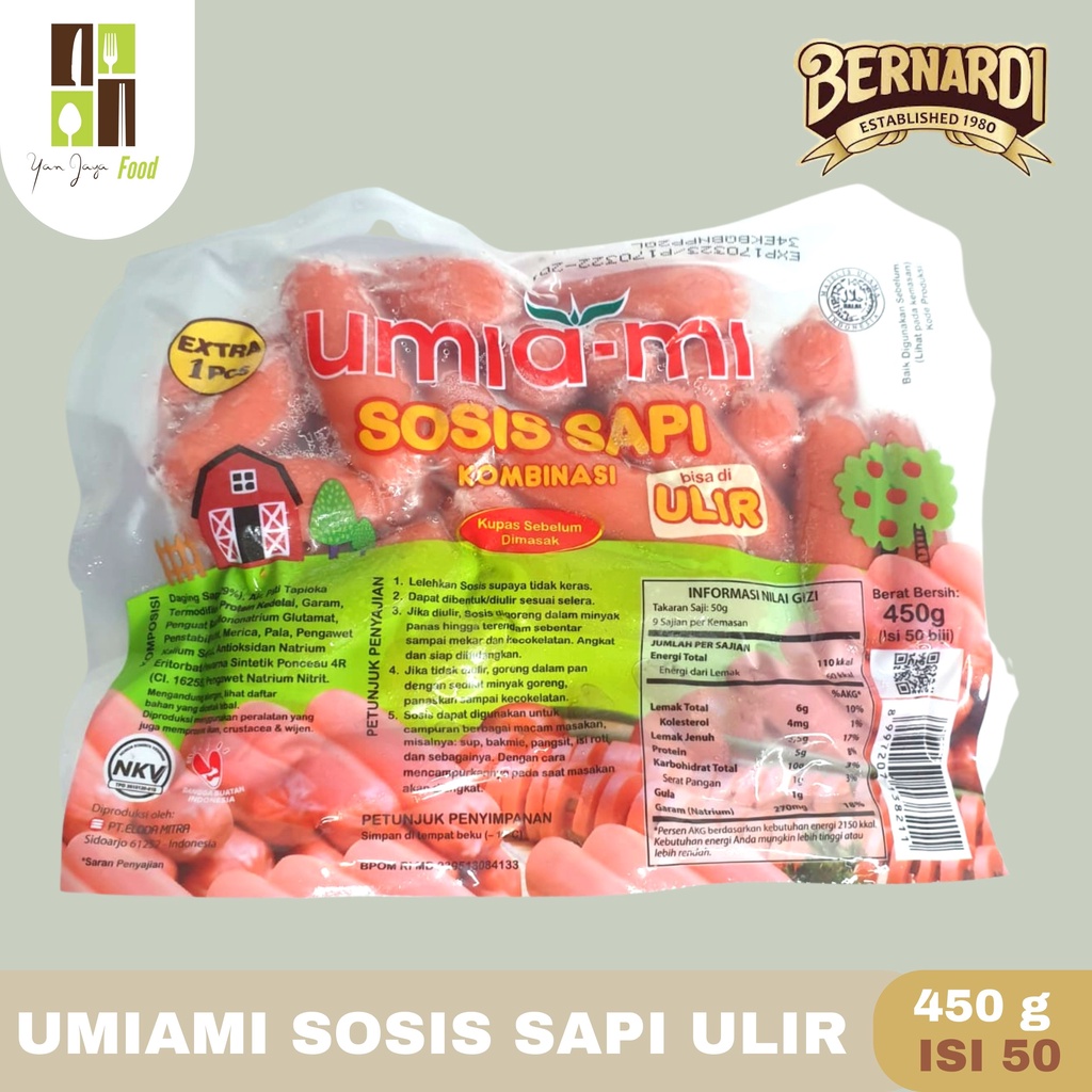 Jual Umiami Sosis Sapi Ulir ISI 50 [450g] | Shopee Indonesia