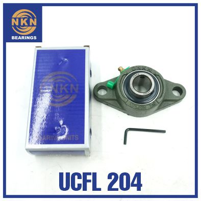 Jual Bearing Unit UCFL 204 NKN Diameter As 20 mm UC204 + FL204 Original | Shopee Indonesia