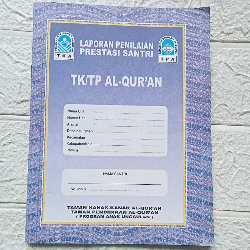 Jual RAPORT TK/TP AL-QUR'AN | Shopee Indonesia
