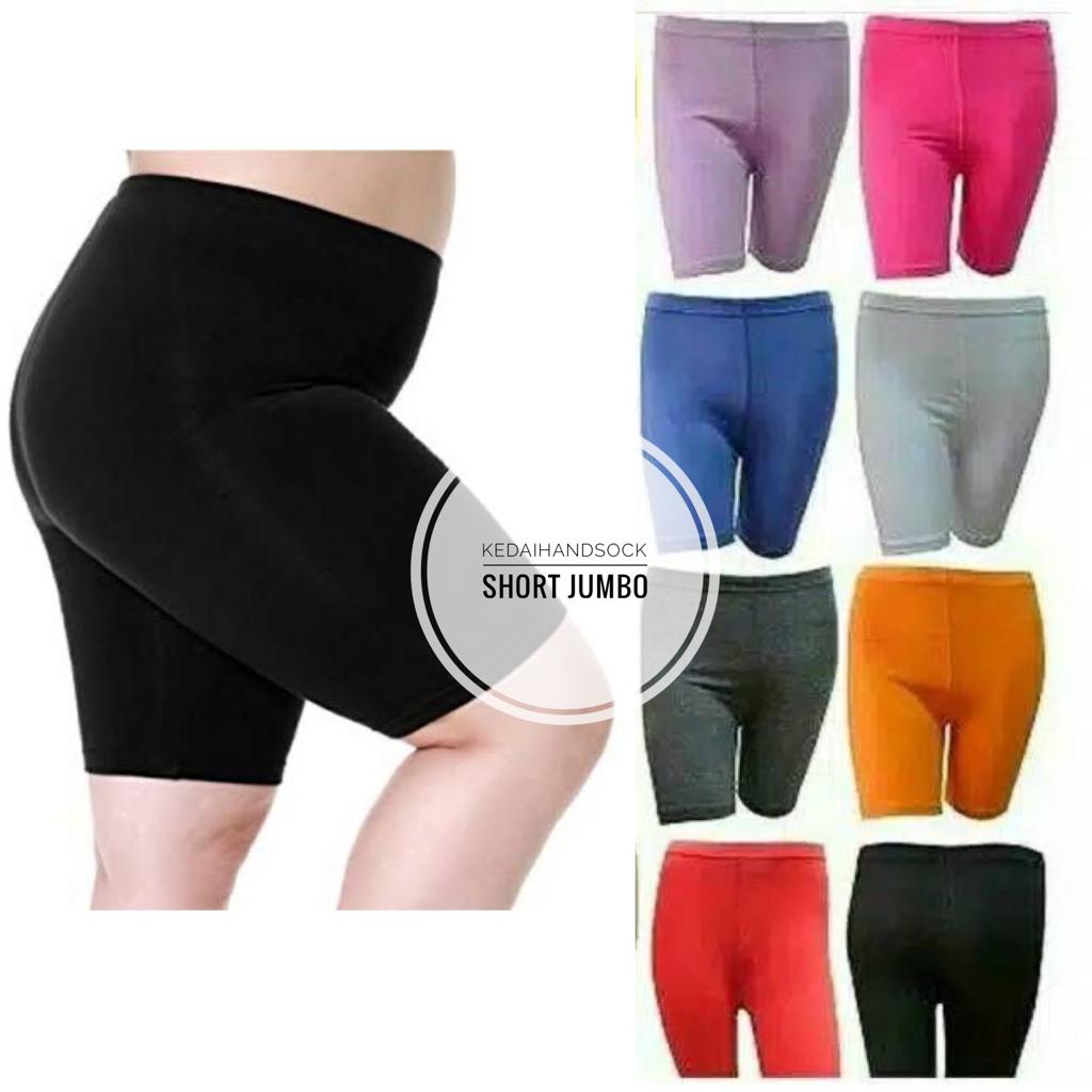 Jual short pants leging pendek wanita jumbo | Shopee Indonesia