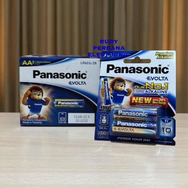 Jual BATTERY BATERAI AA A2 PANASONIC EVOLTA ALKALINE LR6EG/2B 2 PCS | Shopee Indonesia