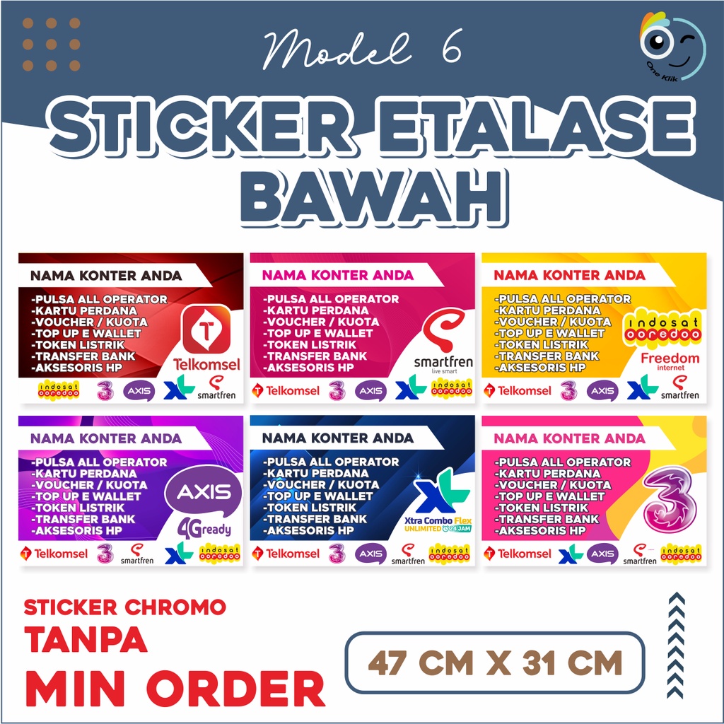 Jual Sticker Etalase Bawah Konter /Stiker Etalase Konter Bagian Bawah ...