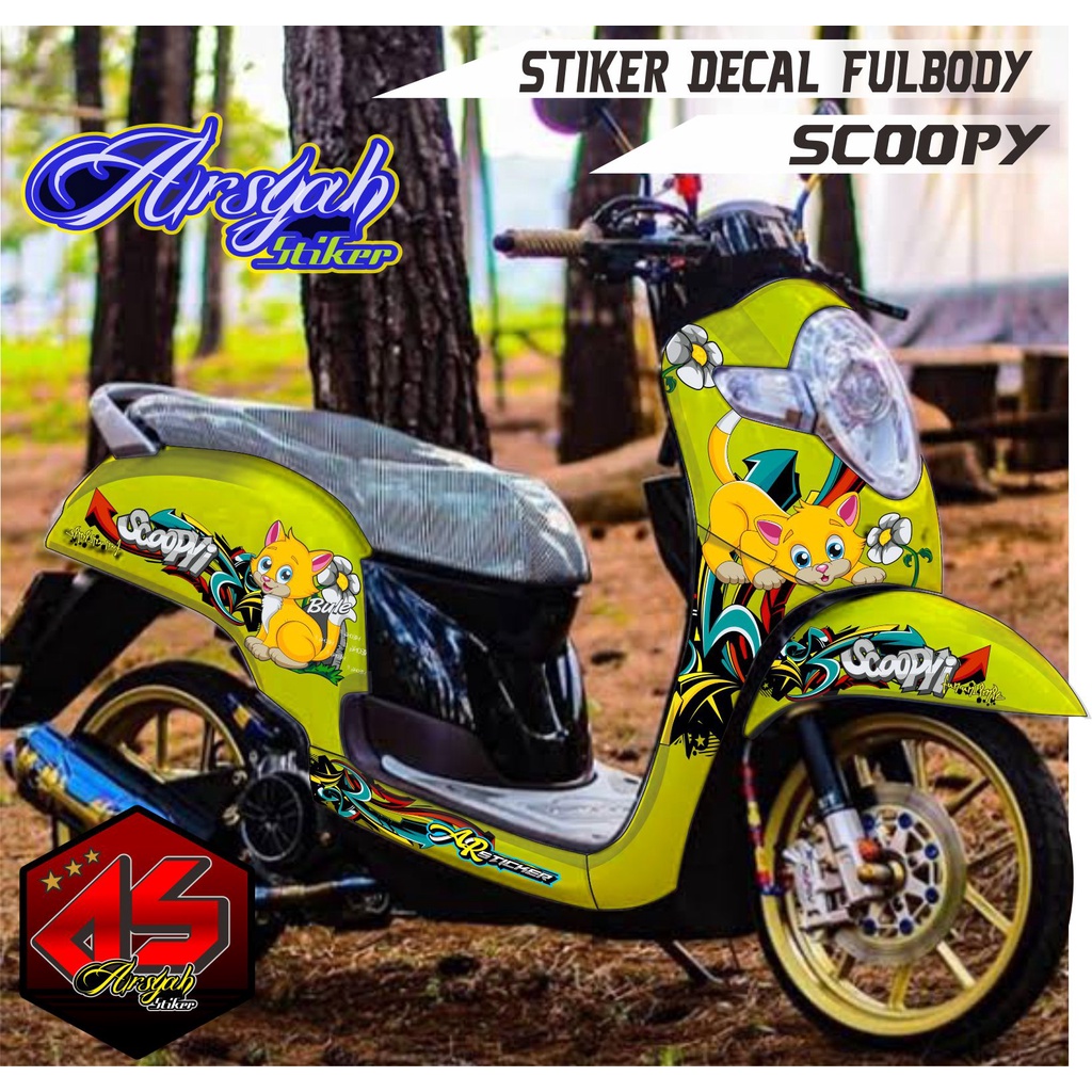 Jual Decal scoopy Cat Kucing full body Full Blok Decal Scopy Dekal New ...