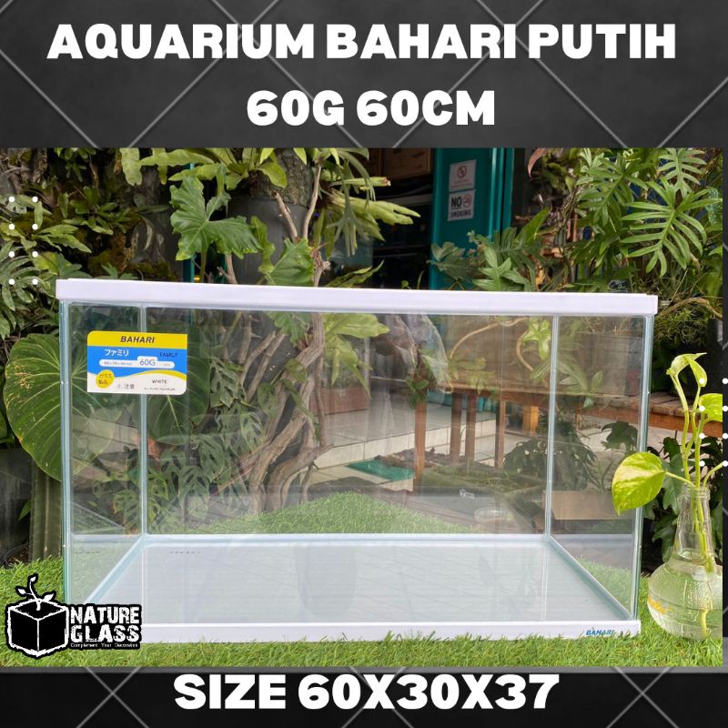 Jual Aquarium Akuarium Akrilik Kaca BAHARI 60G 60cm Hitam Putih ikan ...