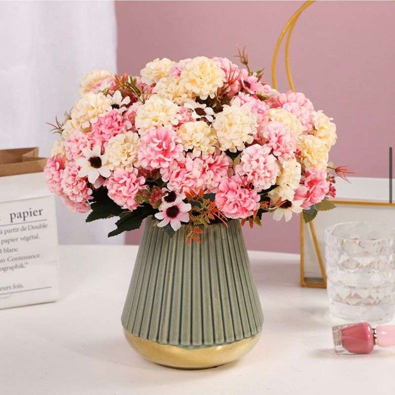Jual B016 Buket Bunga Krisan Hydrangea Aster K15 Artificial bunga ...
