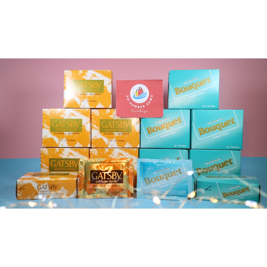 Jual Perfume Tissue Gatsby / Mandom (isi 5) Parfum Tisu Basah | Shopee ...