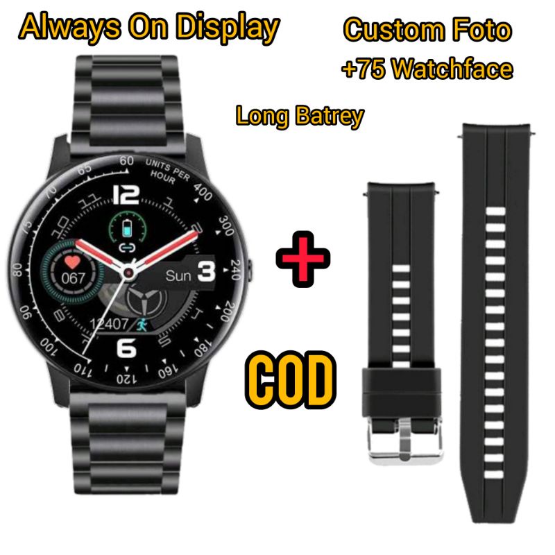 Jual Smartwatch H30/Dt78 Always On Display HD + 75 watchface fitness ...