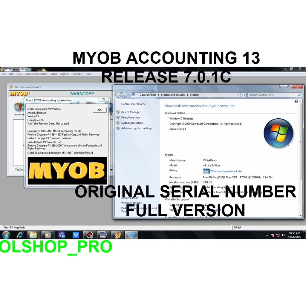 Jual MYOB Accounting V.13 -7 Original Serial Number | Shopee Indonesia