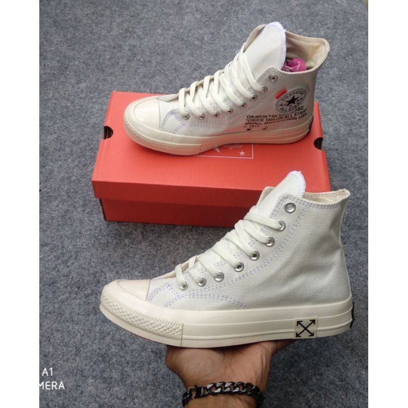 Jual Sepatu Converse 70s X OFF WHITE High Cream Premium | Shopee Indonesia