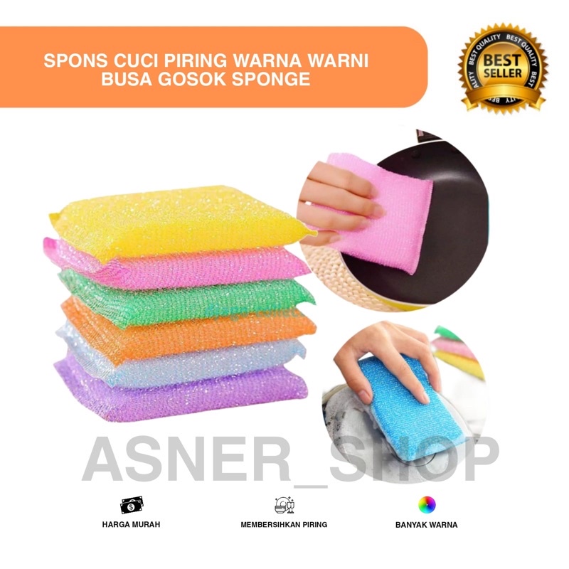 Jual Spon Cuci Piring Sponge spons Busa Gosok Diswash Scouring Cleaning ...