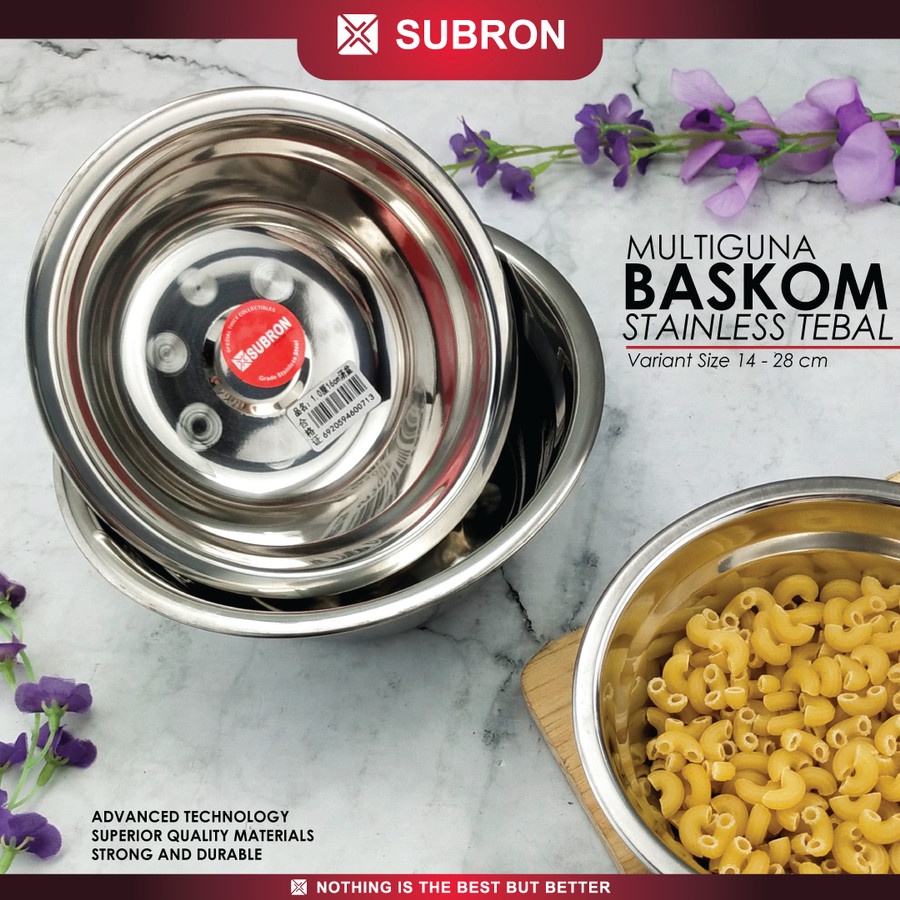 Jual BASKOM TEBAL SERBAGUNA SUBRON STAINLESS STEEL | Shopee Indonesia