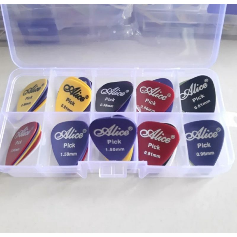 Jual Pick gitar alice 1 kotak warna campur | Shopee Indonesia