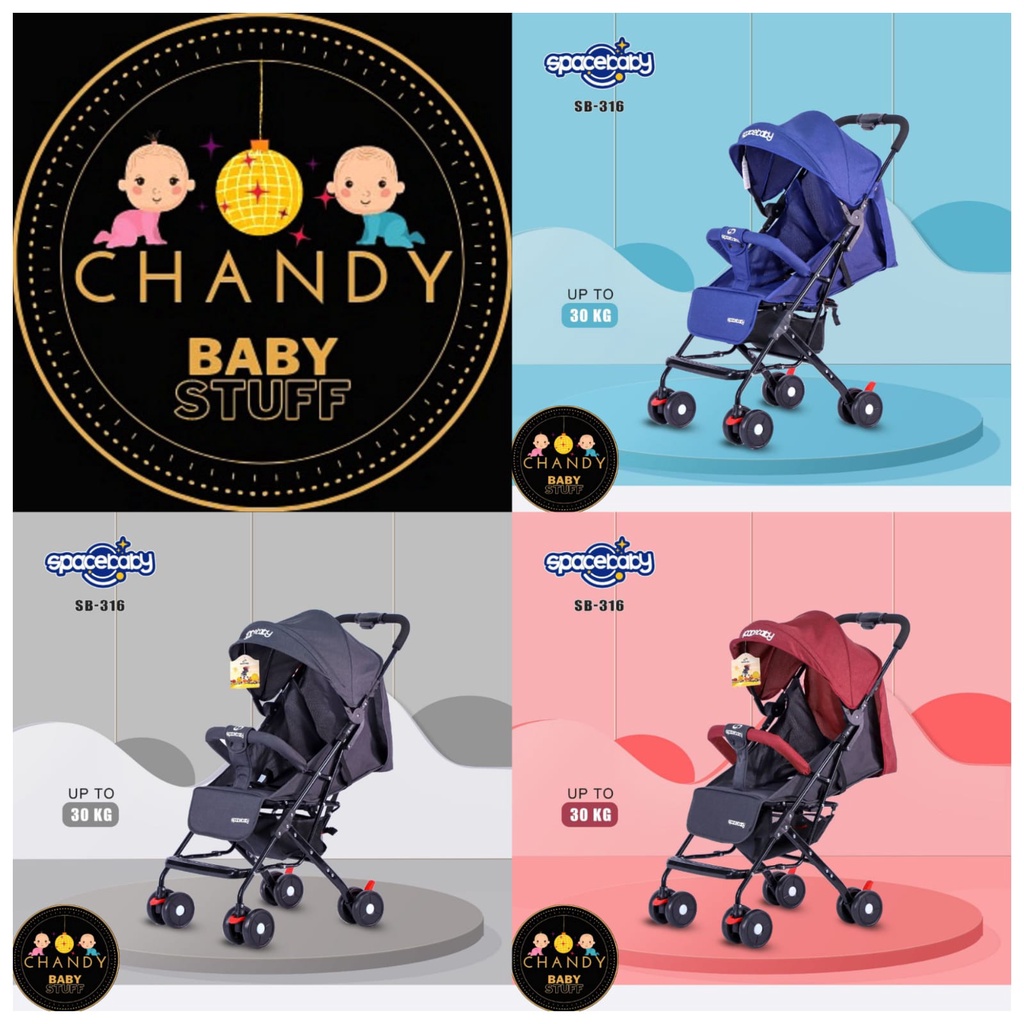 Jual STROLLER SPACE BABY SB 316 CABIN SIZE | Shopee Indonesia