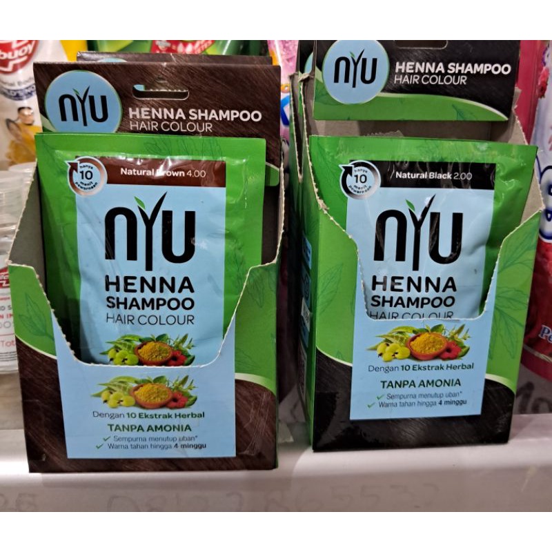 Jual Nyu Henna Shampo Hair Colour 20ml(min.2pc) | Shopee Indonesia
