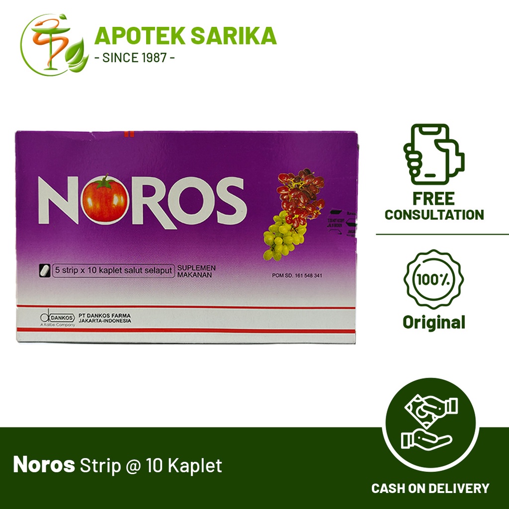 Jual Noros Strip Isi 10 tablet / Suplemen Multivitamin dan Antioksidan ...