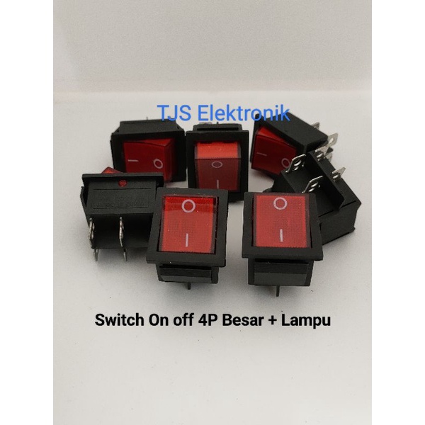 Jual Switch On off 4P + Lampu (10pcs) | Shopee Indonesia