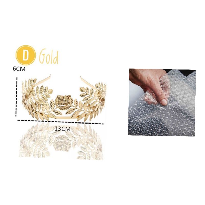 Jual Crown Mahkota Gold Leaves Leaf Metal Daun Aphrodite Hairpiece ...