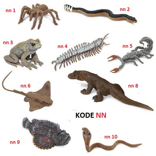 Jual Figure Mainan Binatang Miniatur Hewan Reptil Serangga Komodo Ular ...
