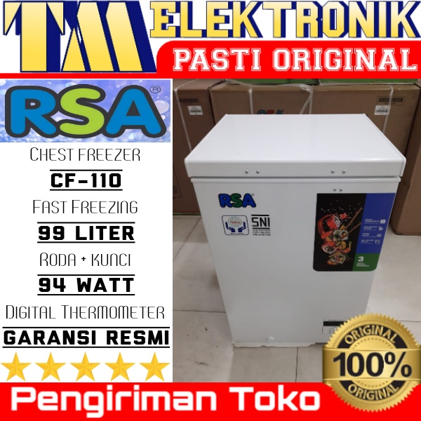 Jual CHEST FREEZER RSA CF 110 / FREEZER BOX 96 LITER | Shopee Indonesia