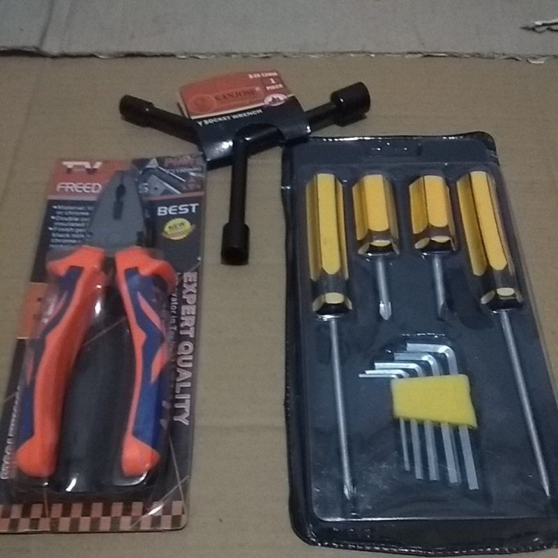 Jual paket hemat 3pcs kunci y 8-10-12 tang kombinasi plus obeng kunci L ...