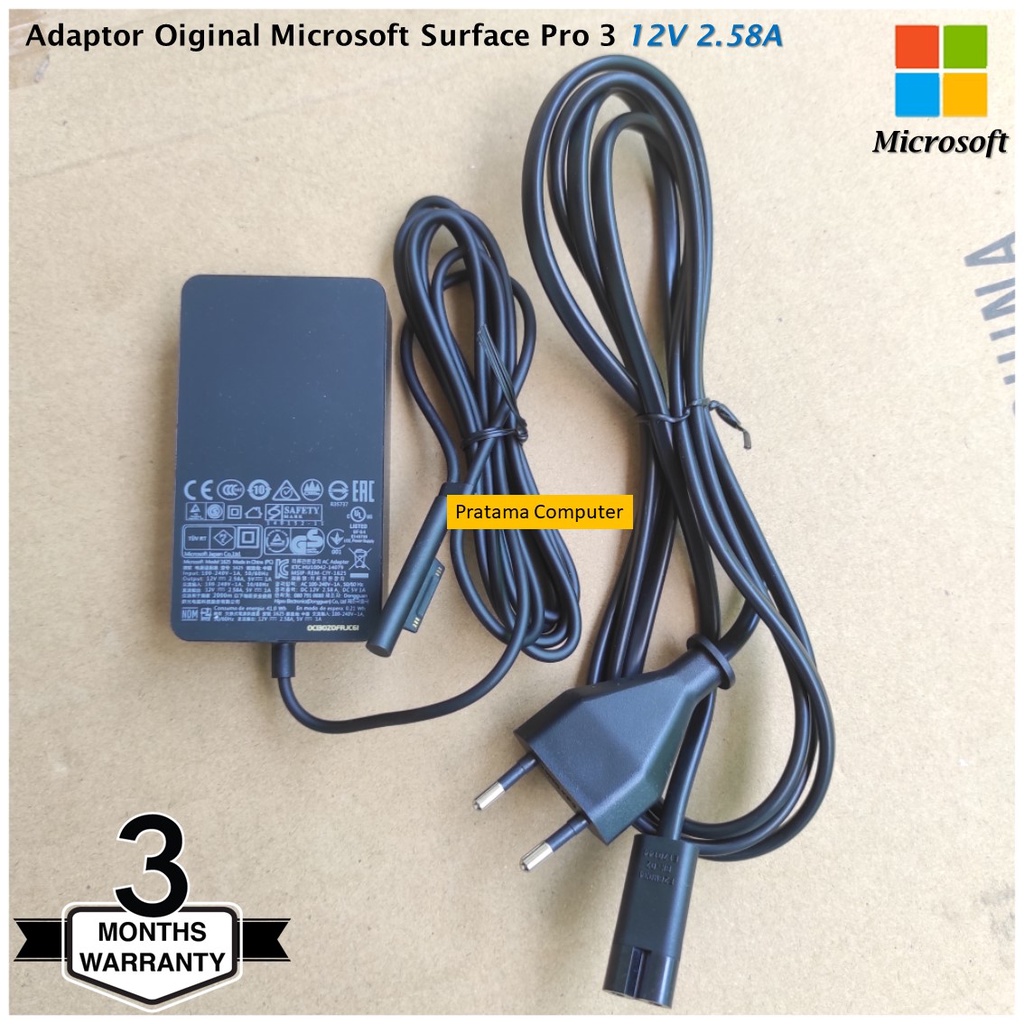 Jual Adaptor Original Microsoft Surface Pro 3 12V 2.58A | Shopee Indonesia