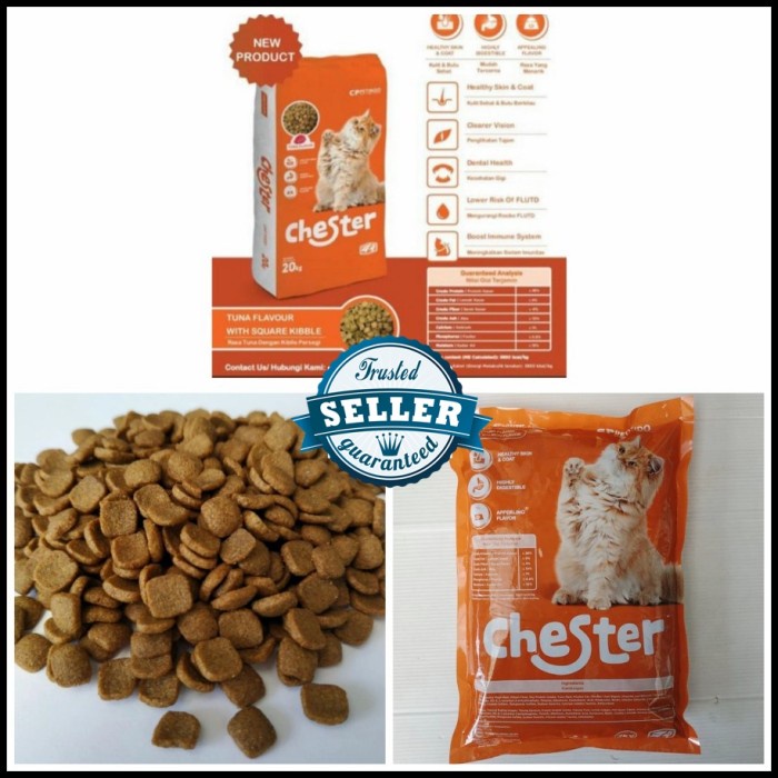 Jual CHESTER CAT FOOD tuna makanan pakan kucing REPACK 800 GRAM 1kg ...