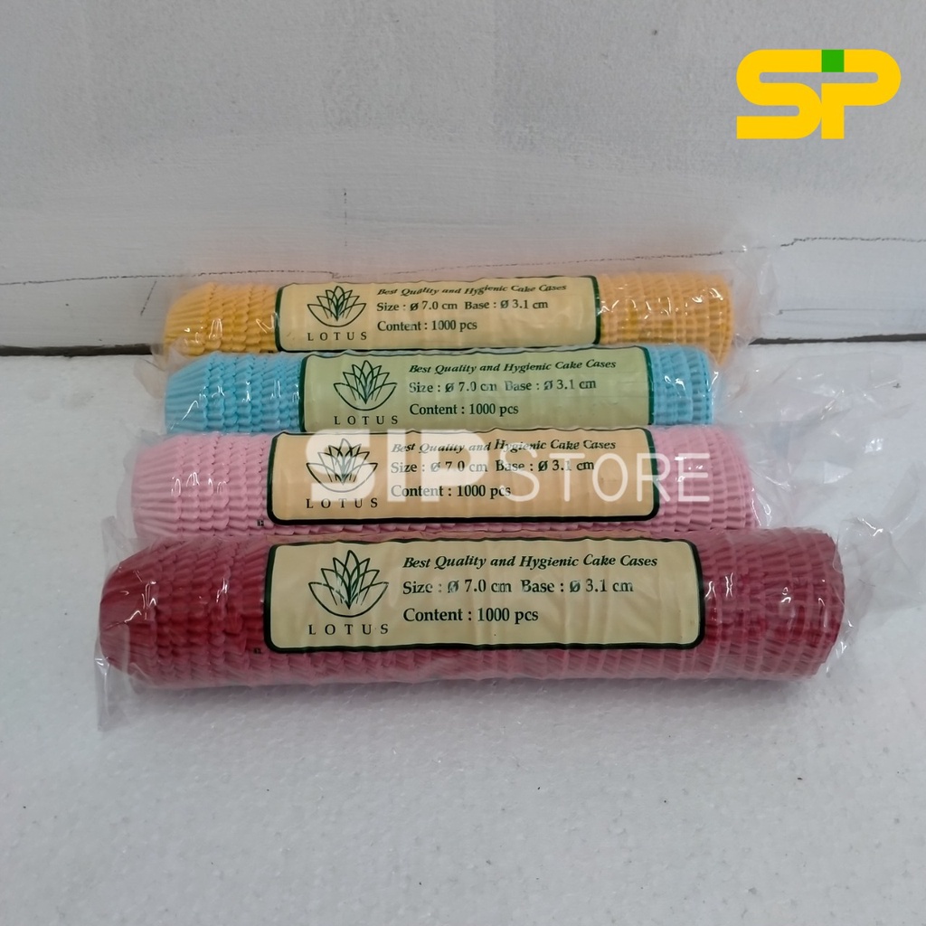Jual LOTUS Cake Case Paper Cakes Polos Motif / Kertas Cup Bolu Kukus ...