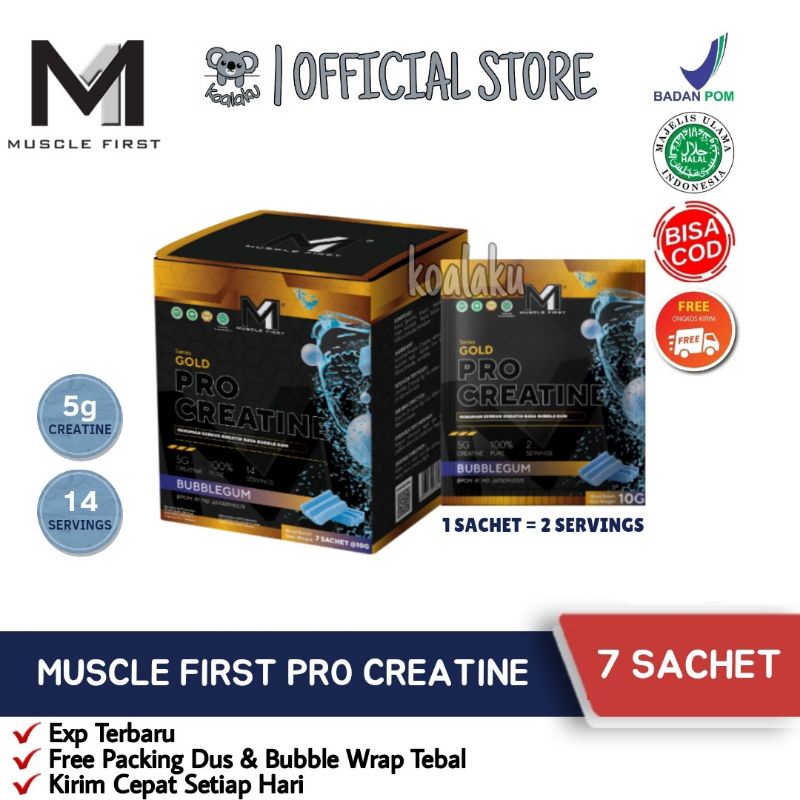 Jual M1 Muscle First Pro Gold Creatine Monohydrate 7 sachet 14 servings ...