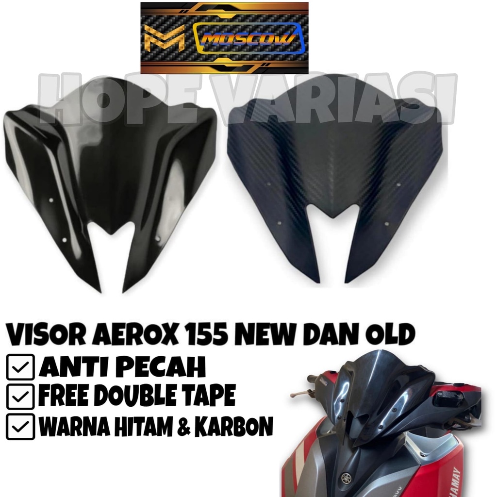 Jual VISOR YAMAHA AEROX 155 WINSIL WINDSHIELD AEROX HITAM VISOR AEROX ...