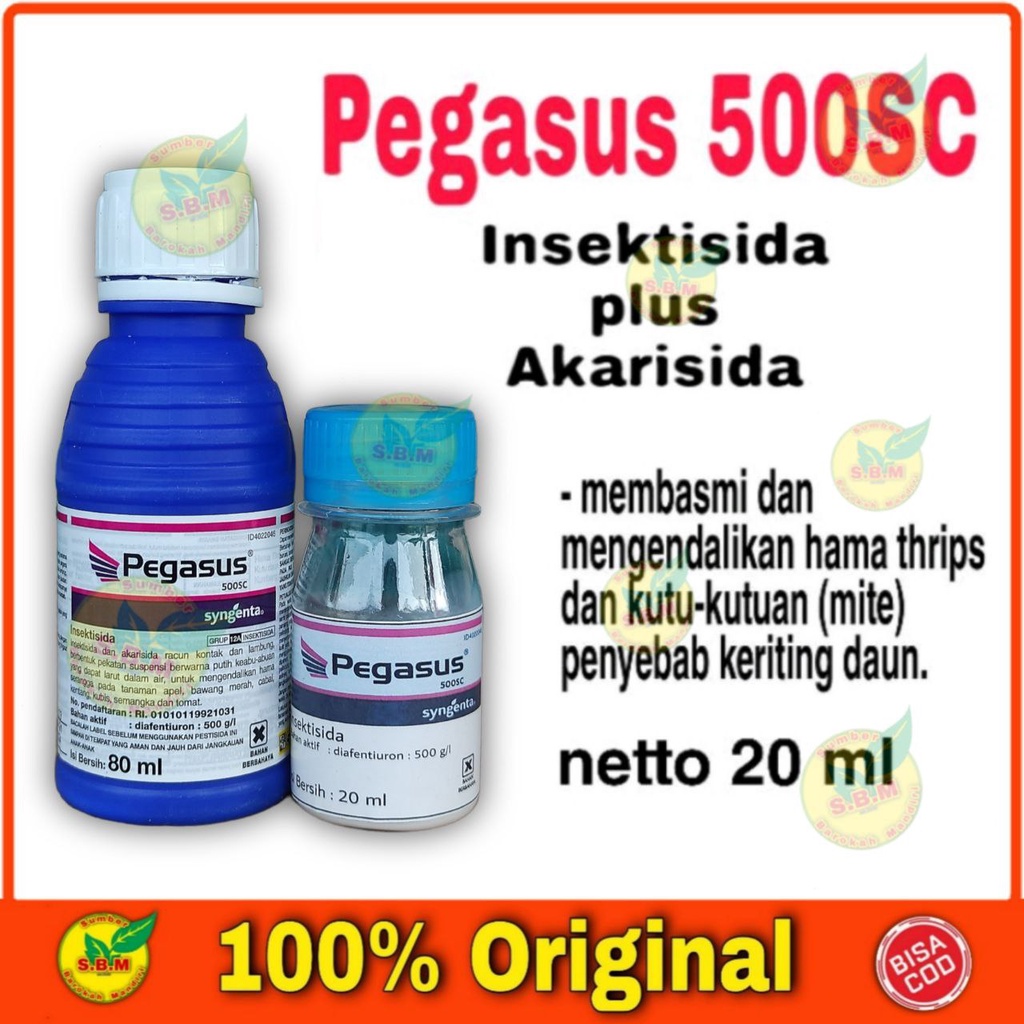 Jual PEGASUS 500SC 20 ml insektisida dan akarisida pembasmi hama kutu ...