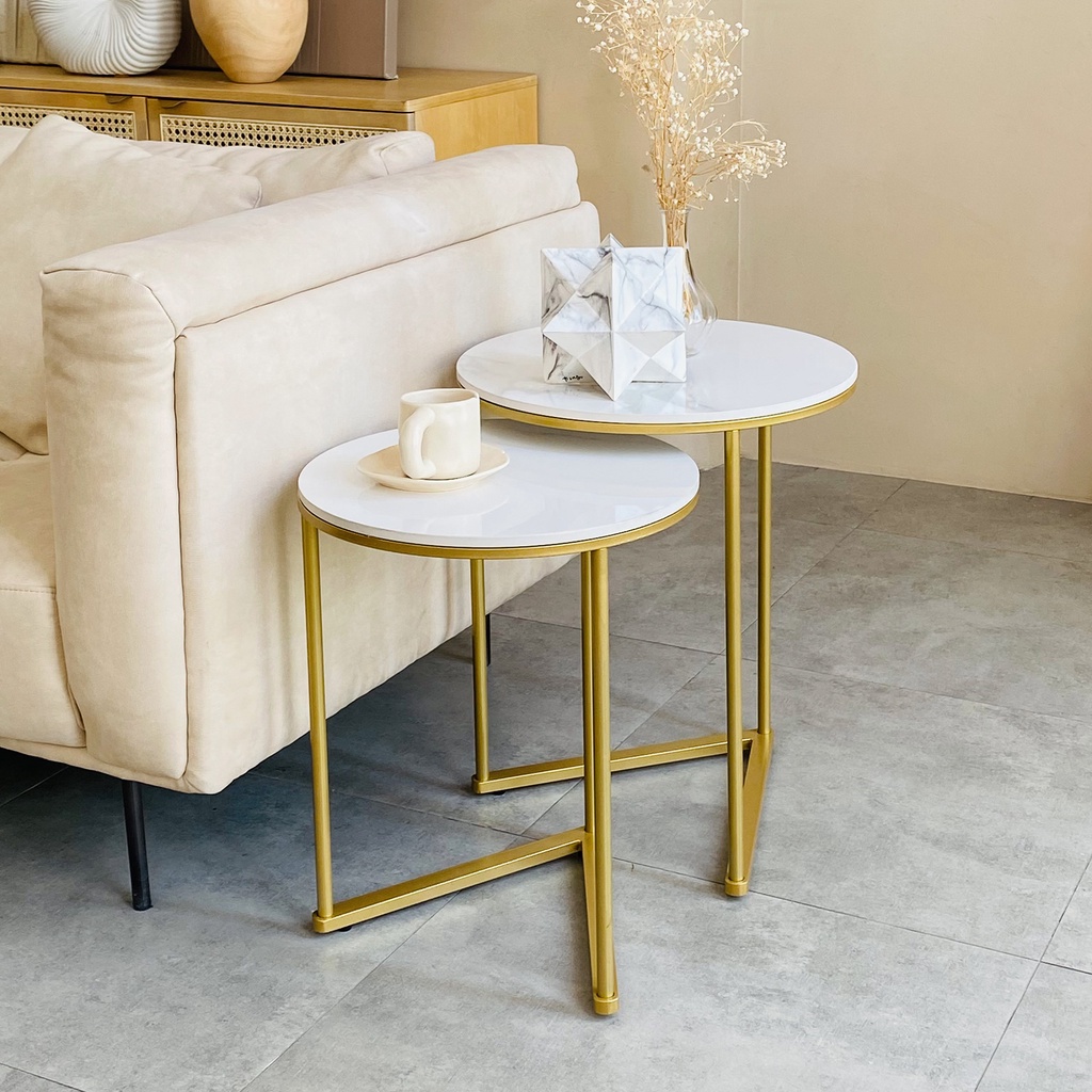 Jual Wisfor meja baki besi /side table /coffe table/meja hias 2pes ...