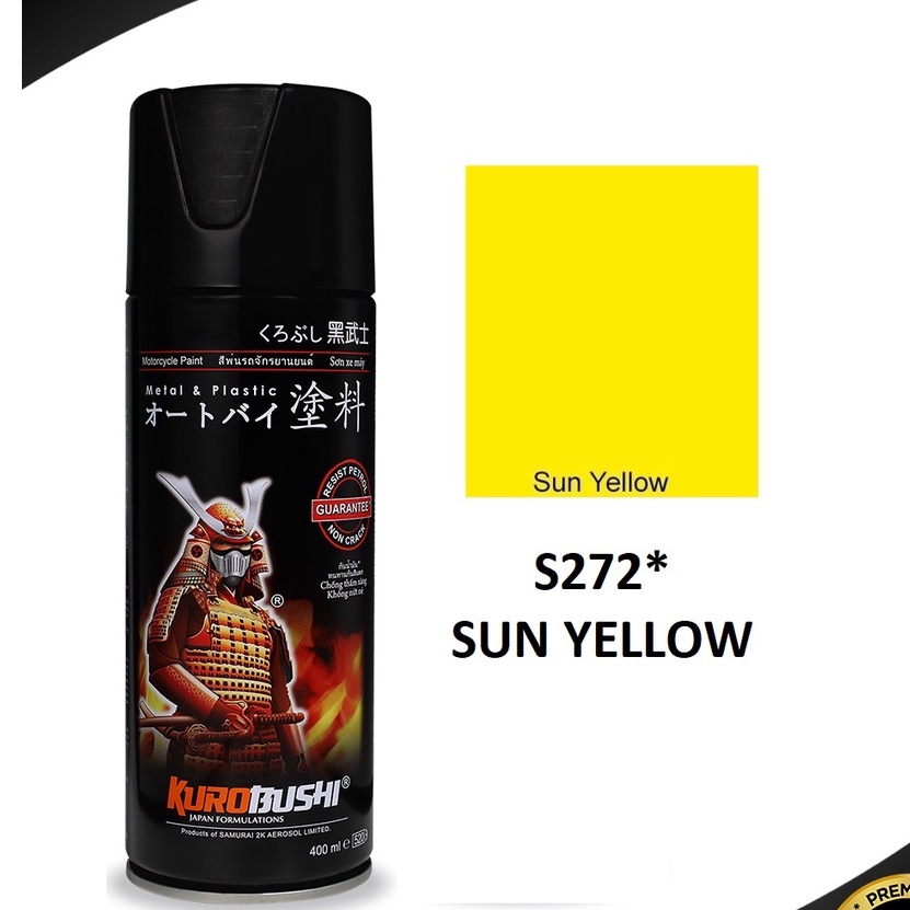 Jual NEW Colours Samurai Paint Kurobushi Cat Semprot Pilox Pilok S272* SUN YELLOW / KUNING ...