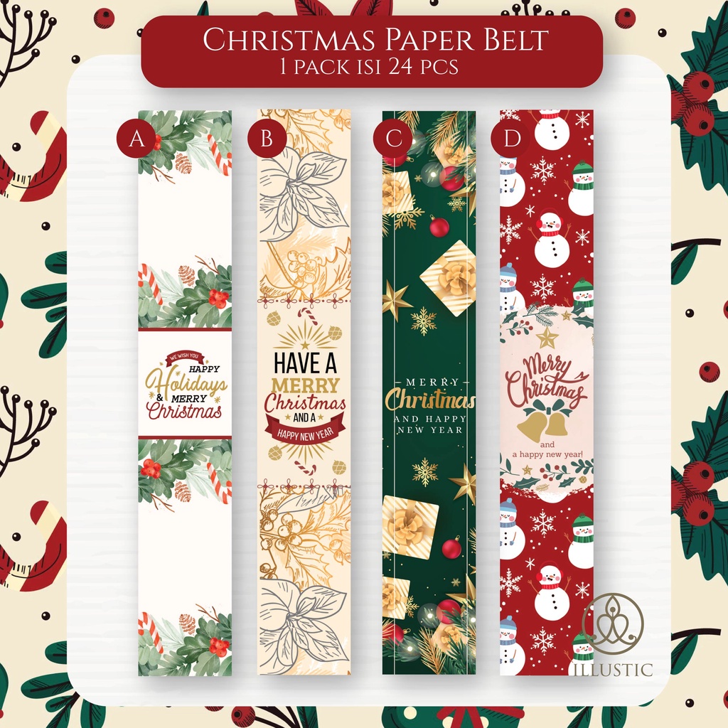 Jual Paper Belt Christmas, Paper Belt Natal, Dekorasi Kue dan Hampers ...